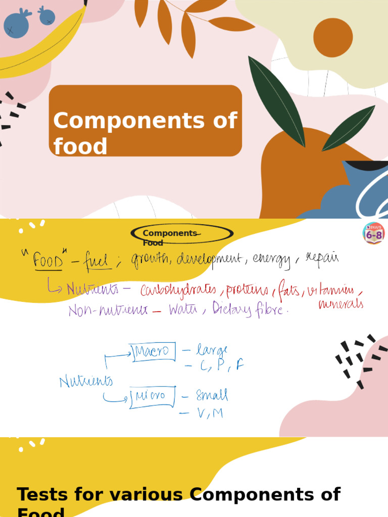 Components of Food - Crash Course | PDF | Foods | Vitamin