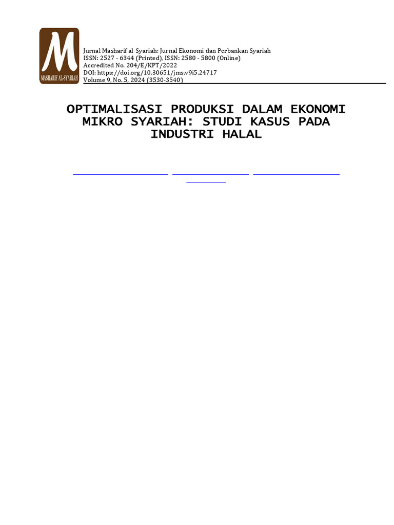 Optimalisasi Produksi Dalam Ekonomi | PDF