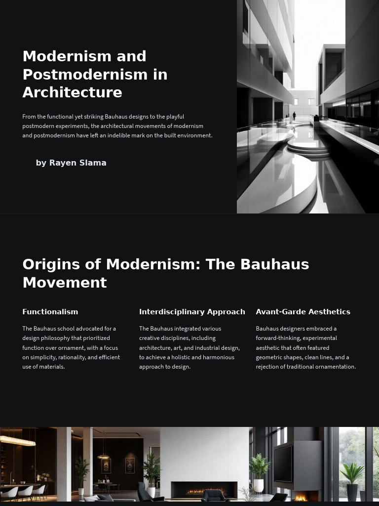 Modernism and Postmodernism in Architecture | PDF | Postmodernism ...