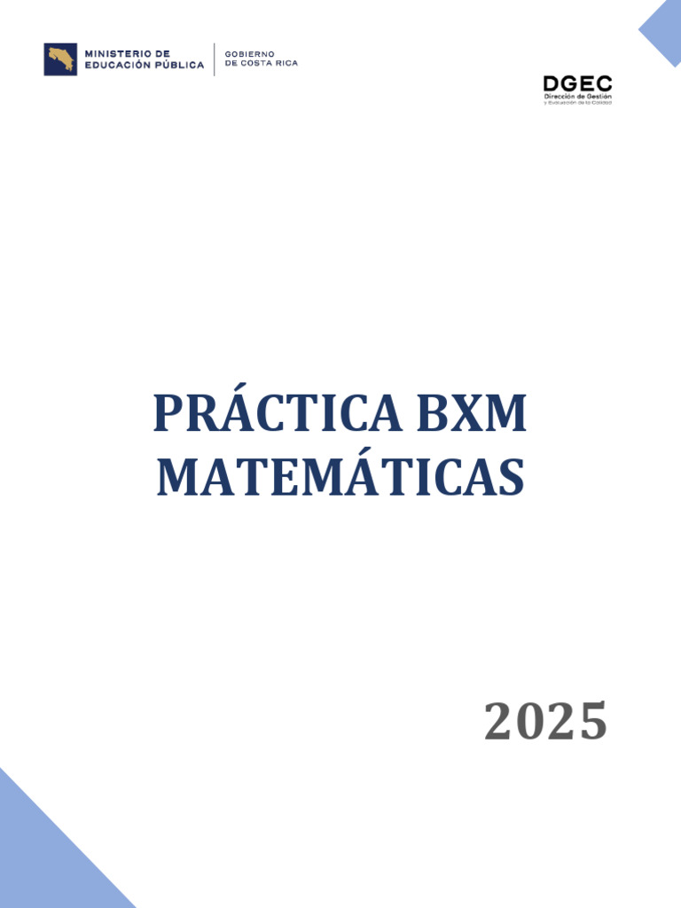 Practica Matematicas BXM 2025 | PDF | Tangente | Geometría Elemental