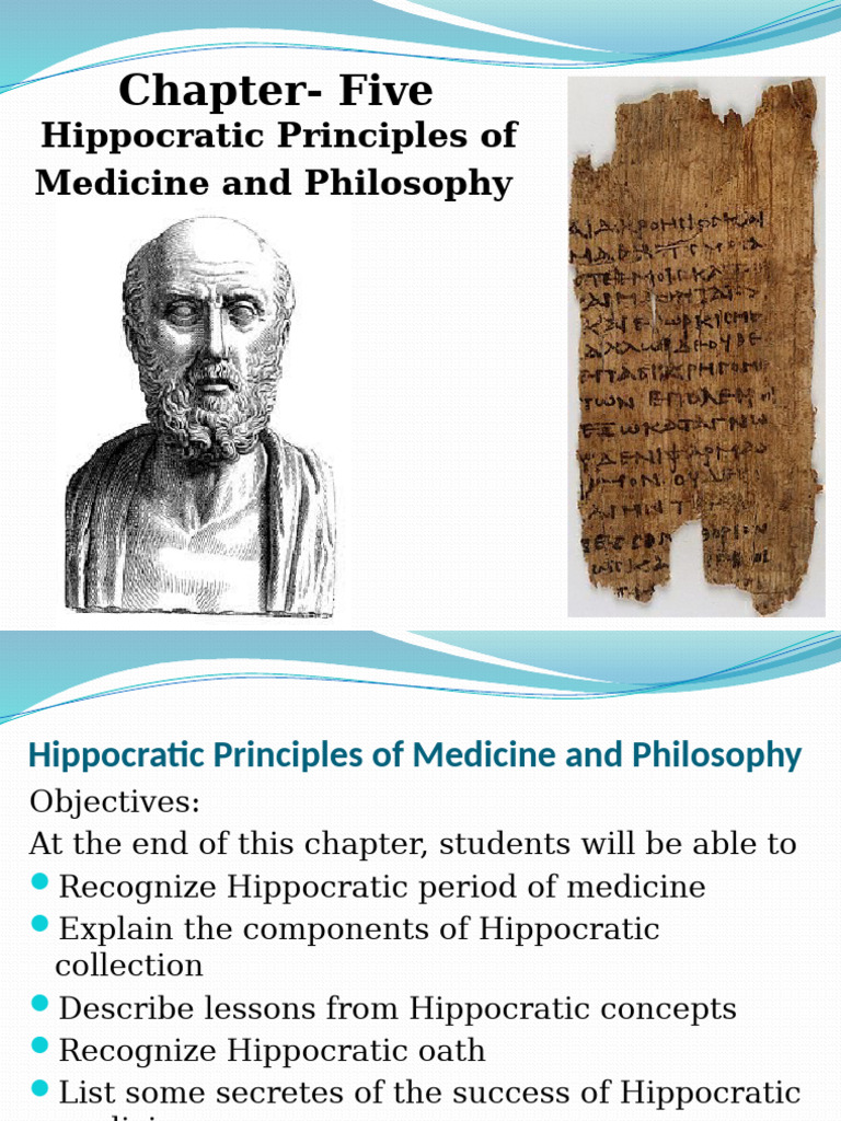 Chapter 5 Hipocratic Principles of Medicine | PDF | Medicine | Health Care