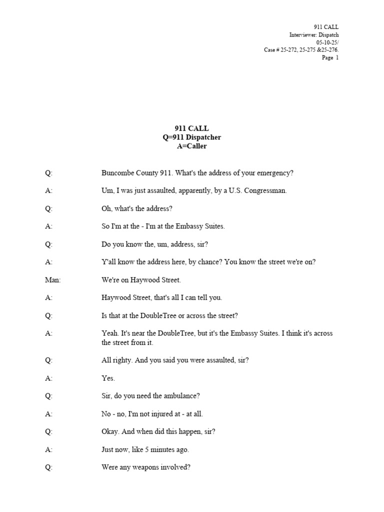 May 10 911 Call Transcript | PDF