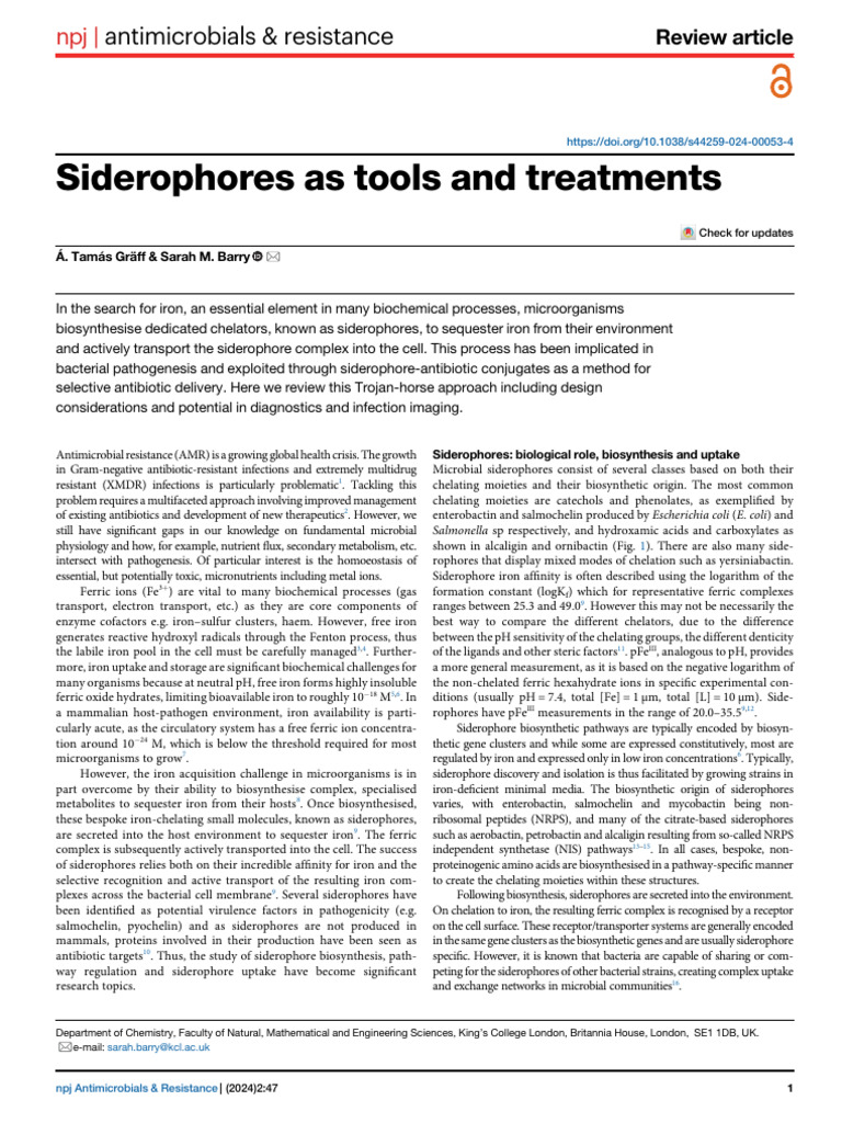 Sideroforos y Su Aplicacion | PDF | Pseudomonas Aeruginosa ...
