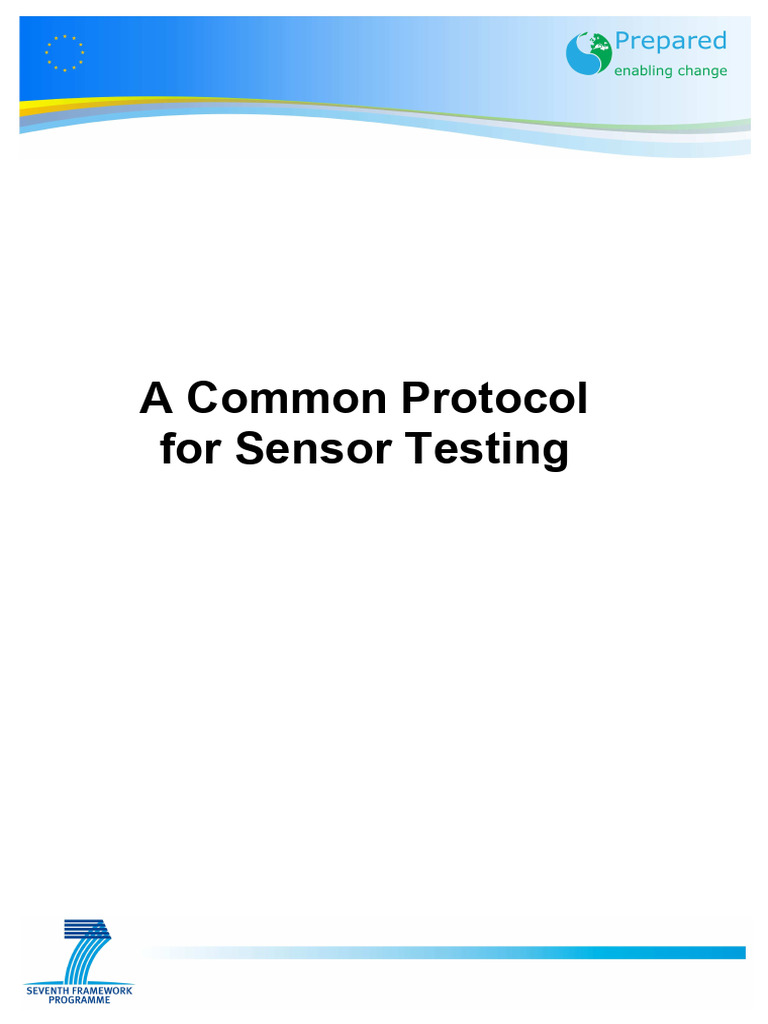 Common Protocol for Sensor Testing | PDF | Spectrophotometry ...