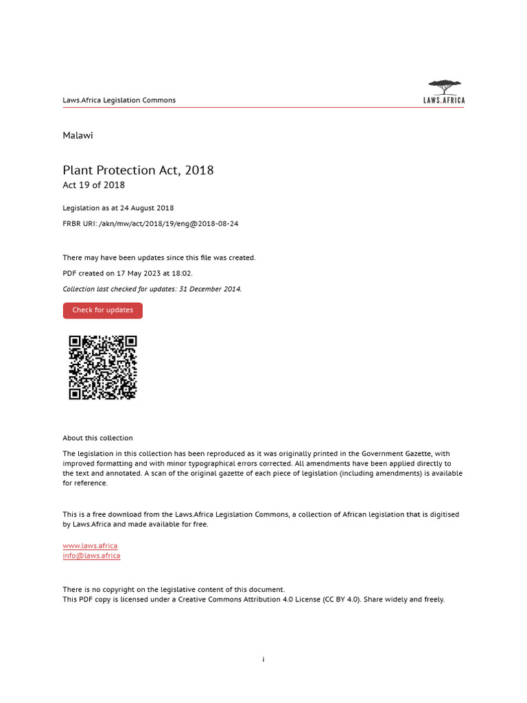 Plant Protection Act 2018 | PDF | Pest (Organism) | Pest Control