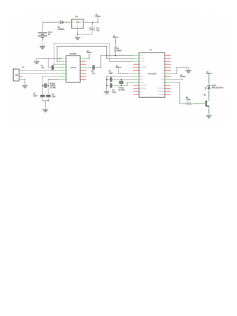 Microcontrolador Esquemático - JPG | PDF