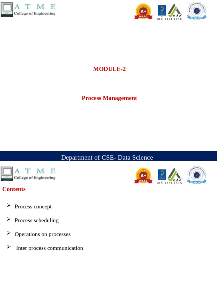 Module-2 Process Management | PDF | Process (Computing) | Scheduling (Computing)