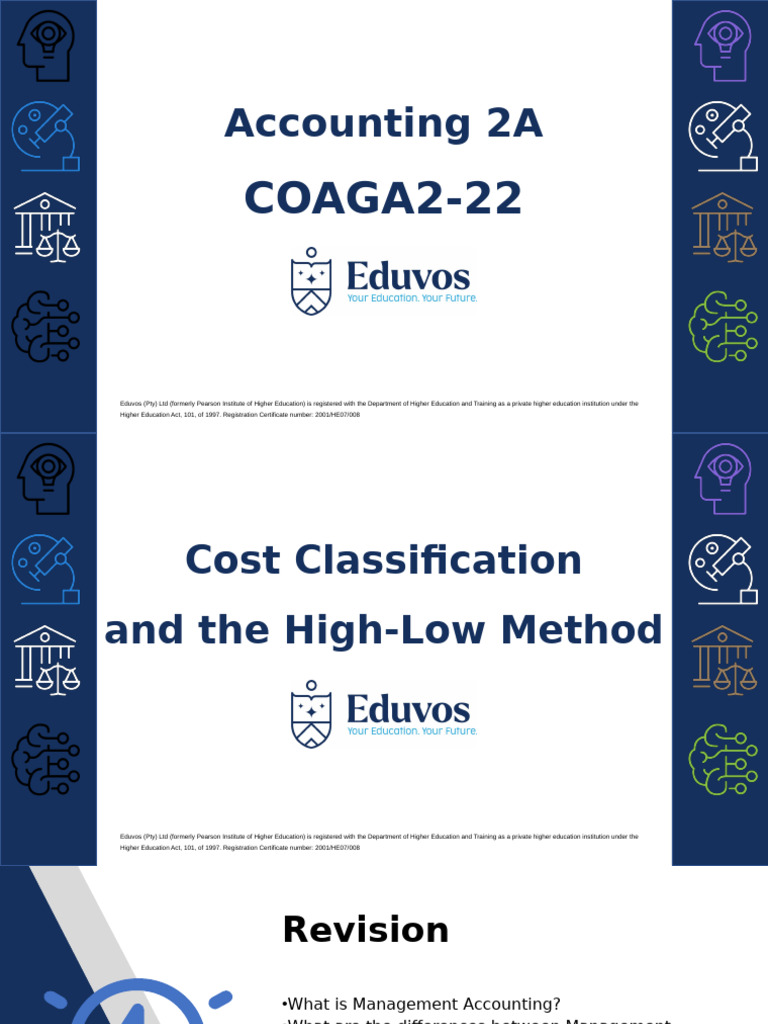 COAGA2 - 2024 - Unit 2 - Cost classification and the high-low method | PDF | Economies ...