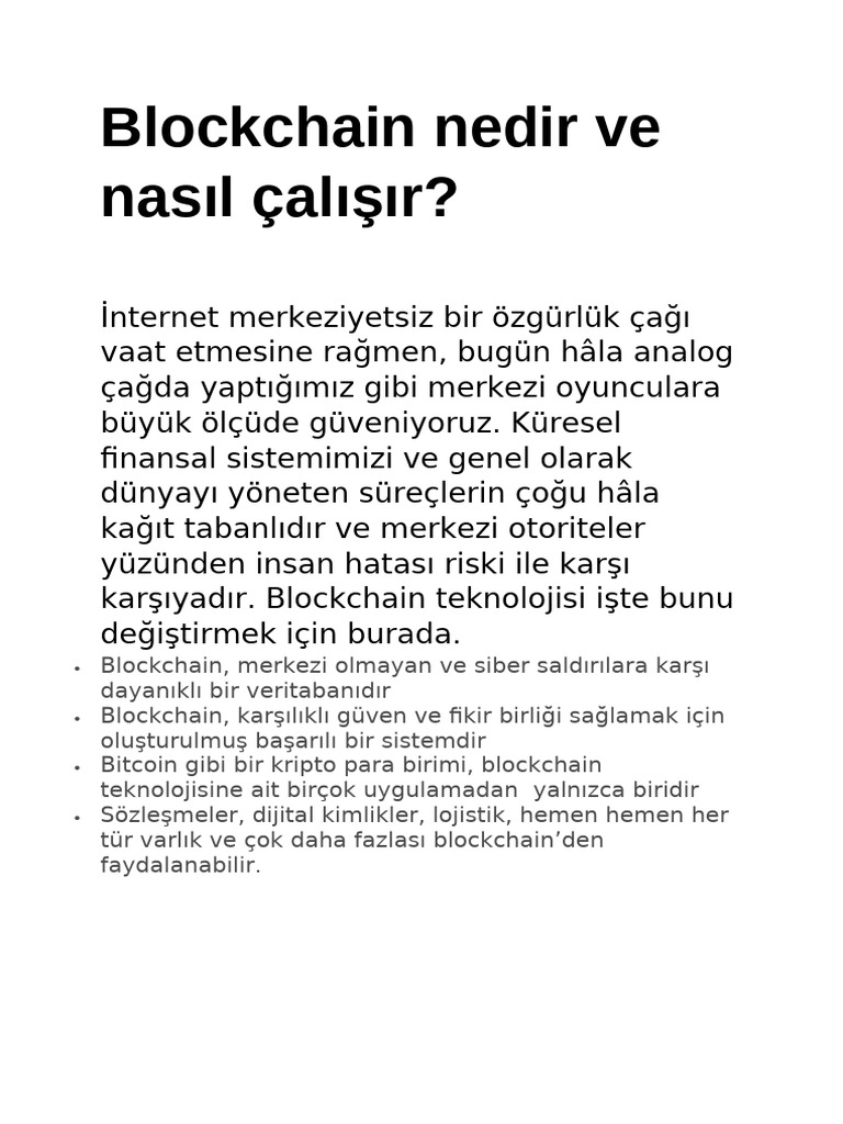 Blockchain Nedir. | PDF