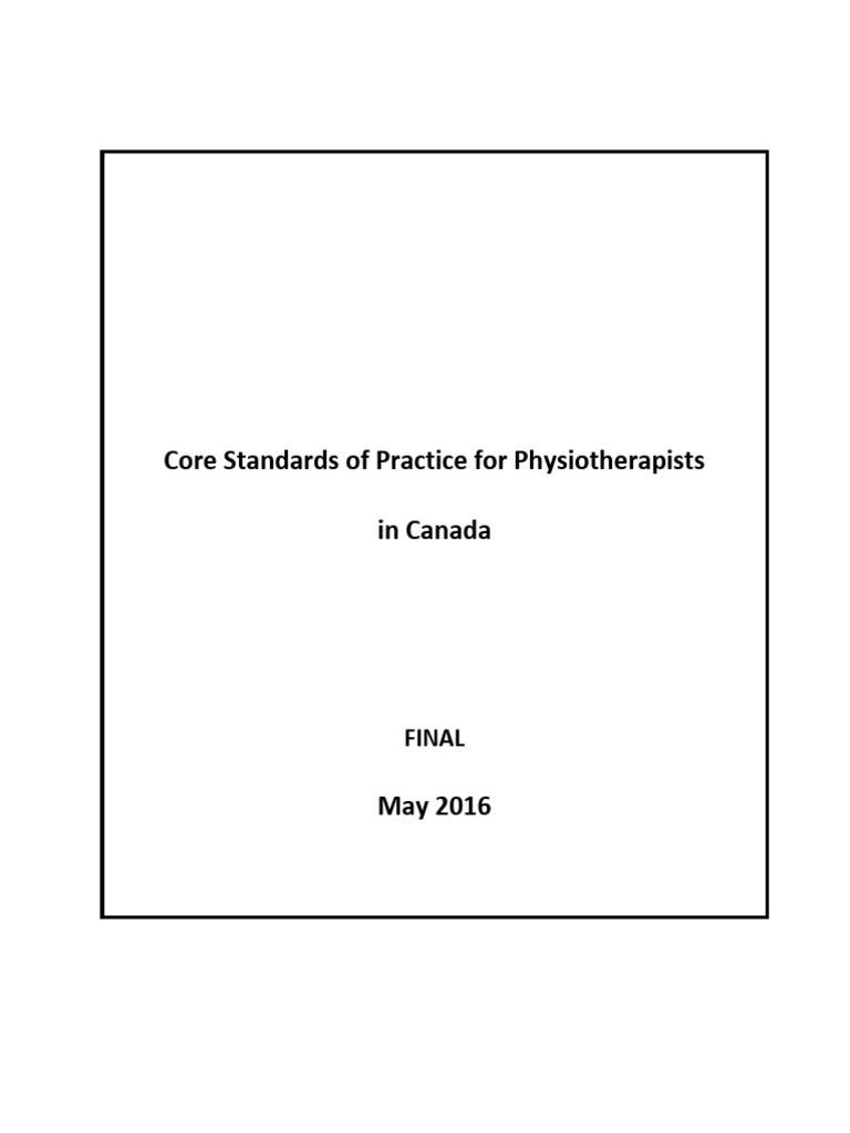 Core Standards of Practice | PDF | Physical Therapy | Informed Consent
