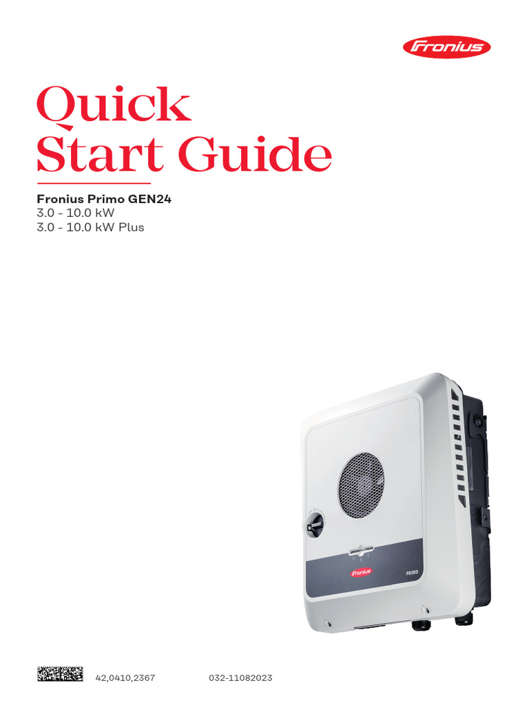 Fronius PRIMO GEN24 - Manual | PDF