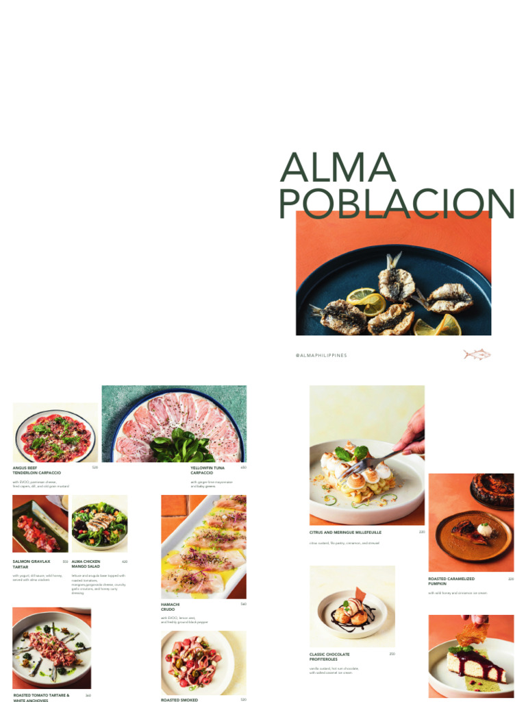 Alma+Philippines+ +Food+Menu | PDF | Sauce | Pickling