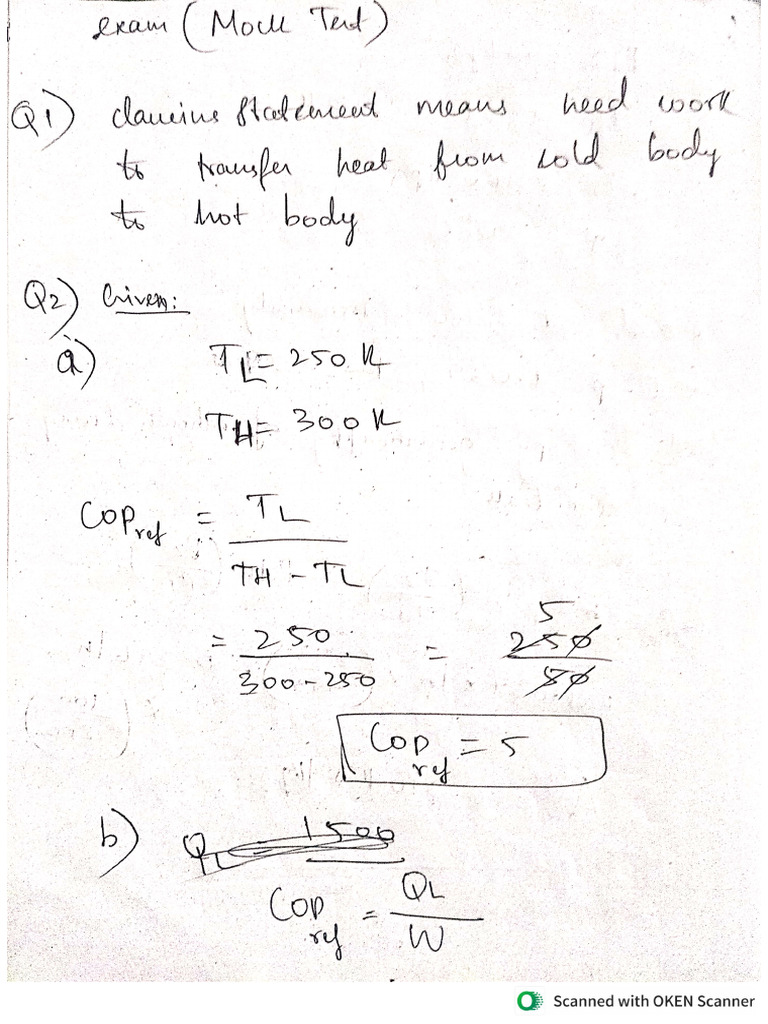Mock Test (Thermo) | PDF