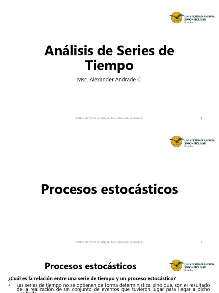 2 Procesos Estocásticos | PDF | Proceso estocástico | Distribución de ...