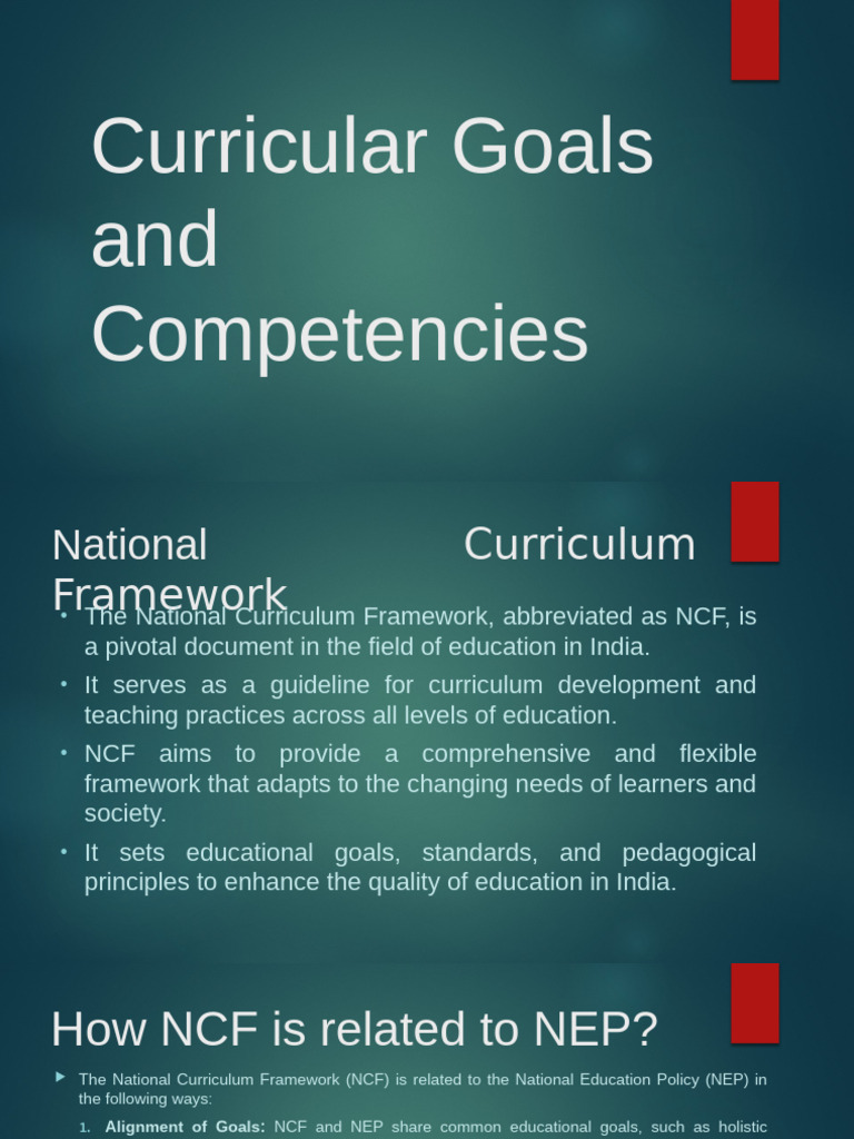 NCF Curricular Goals and Competencies | PDF | Curriculum | Word