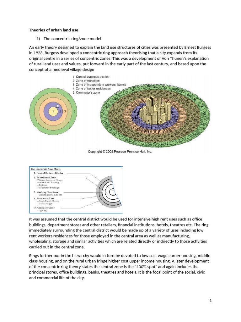 Theories of Urban Land Use | PDF | Apartment | Public Transport