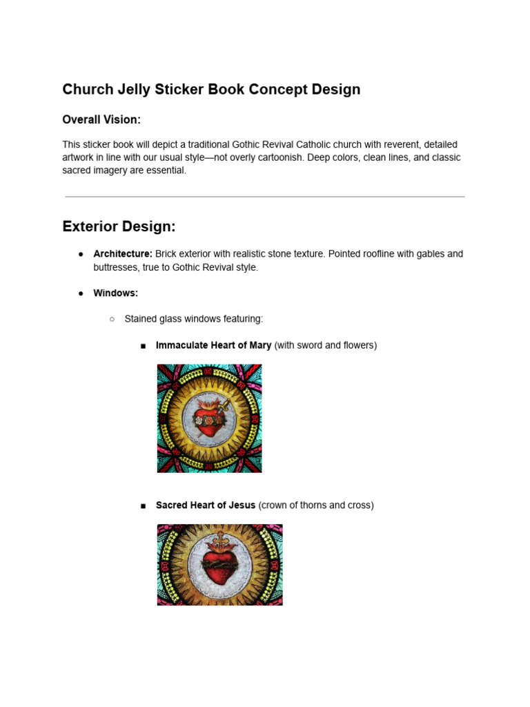 Church Jelly Sticker Book Concept Design | PDF | Altar