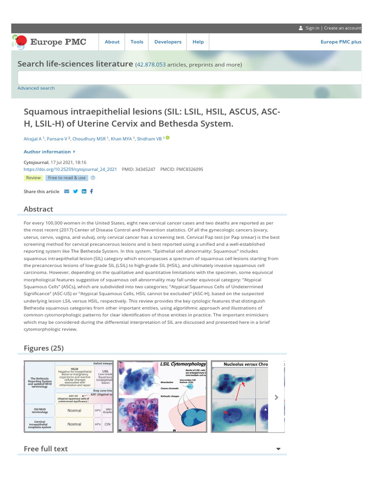 Squamous Intraepithelial Lesions (SIL: LSIL, HSIL | PDF | Cervical ...