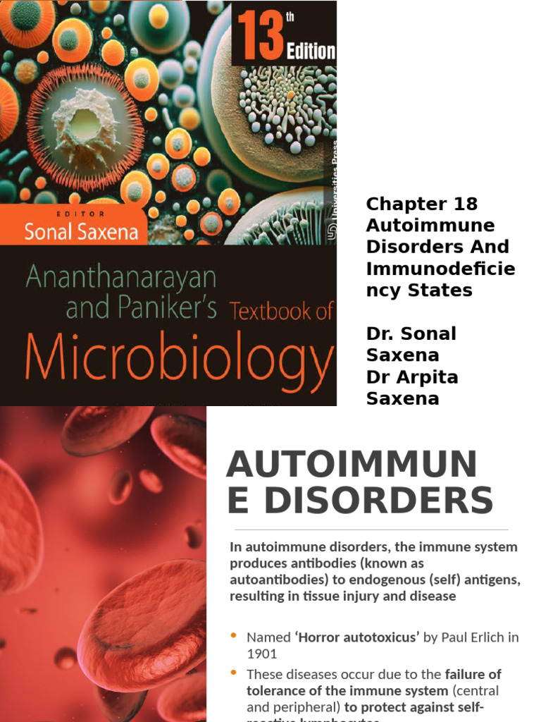 Autoimmune Disorders and Immunodeficie Ncy States Dr. Sonal Saxena DR ...