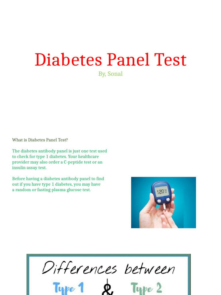 Diabetes Panel Test | PDF