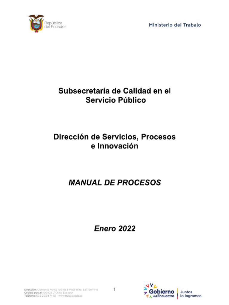 Formatos Manual de Procesos ML | PDF