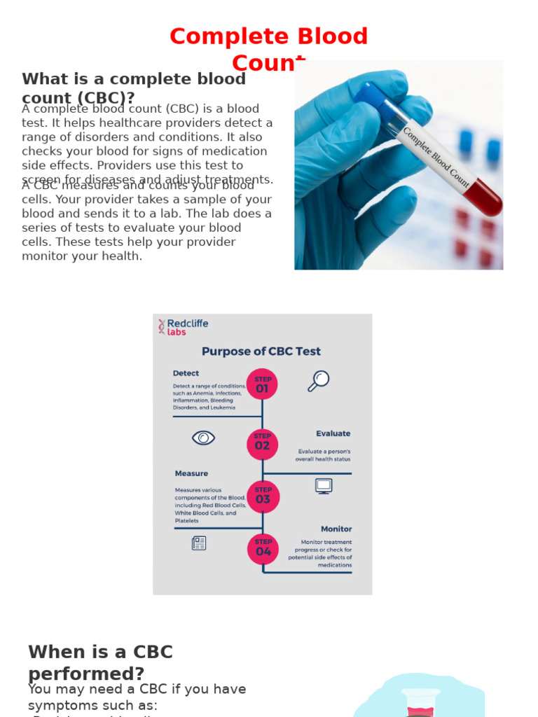 Complete Blood Count | PDF | White Blood Cell | Blood Cell