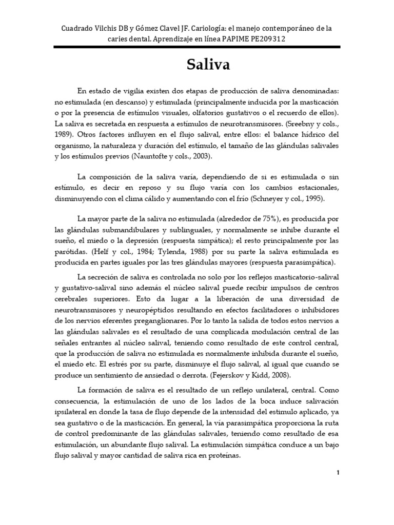 Saliva | PDF | Saliva | Neurona