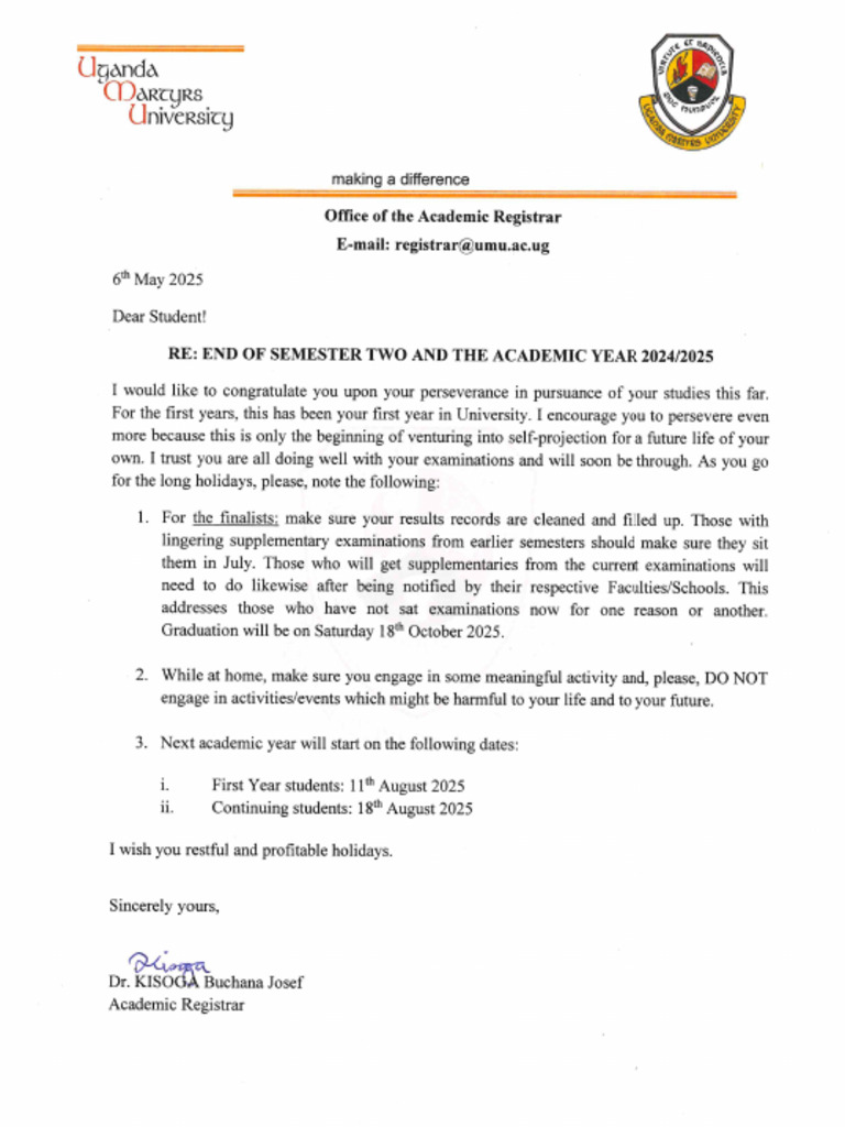 End of Semester II & Academic Year 2024-2025 | PDF