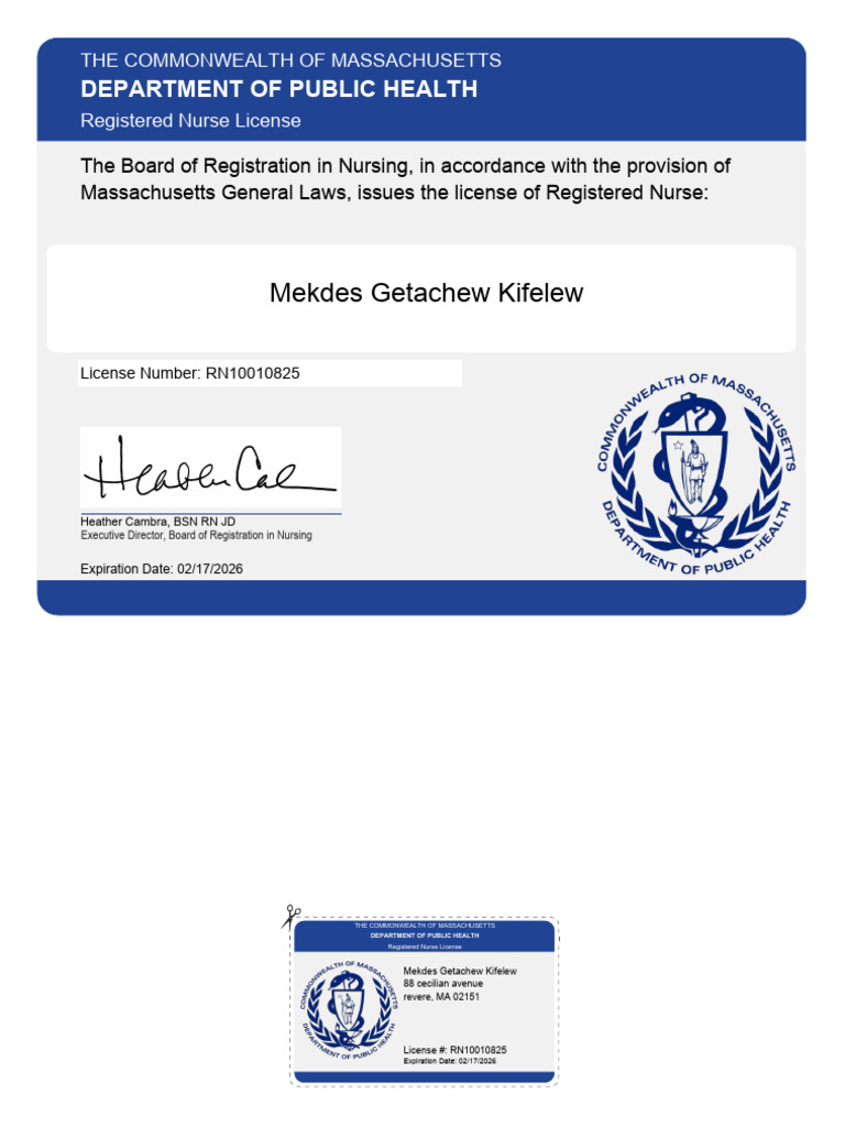 Massachusetts RN License Details | PDF