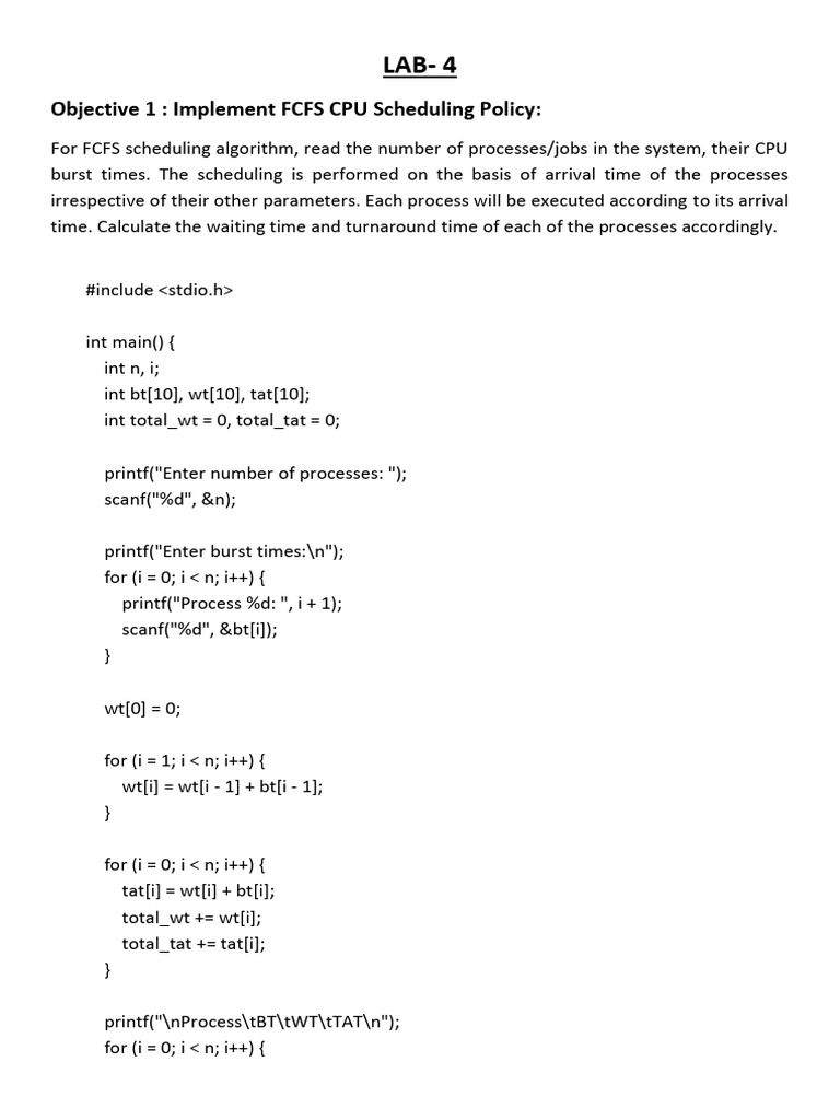 Lab 4 Os | PDF
