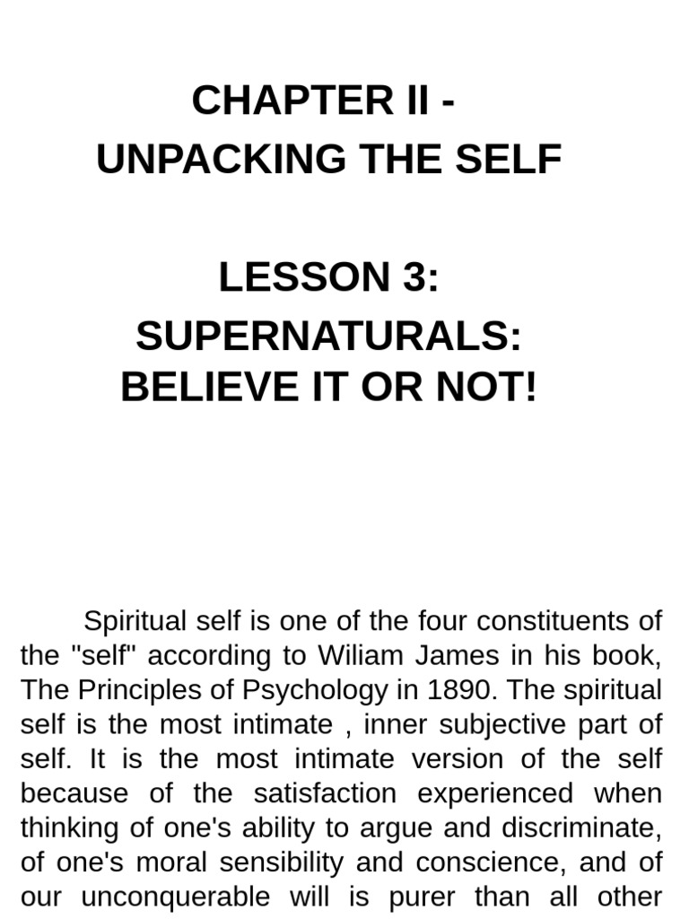 Understanding Spiritual Self and Religions | PDF | Religious Belief And ...