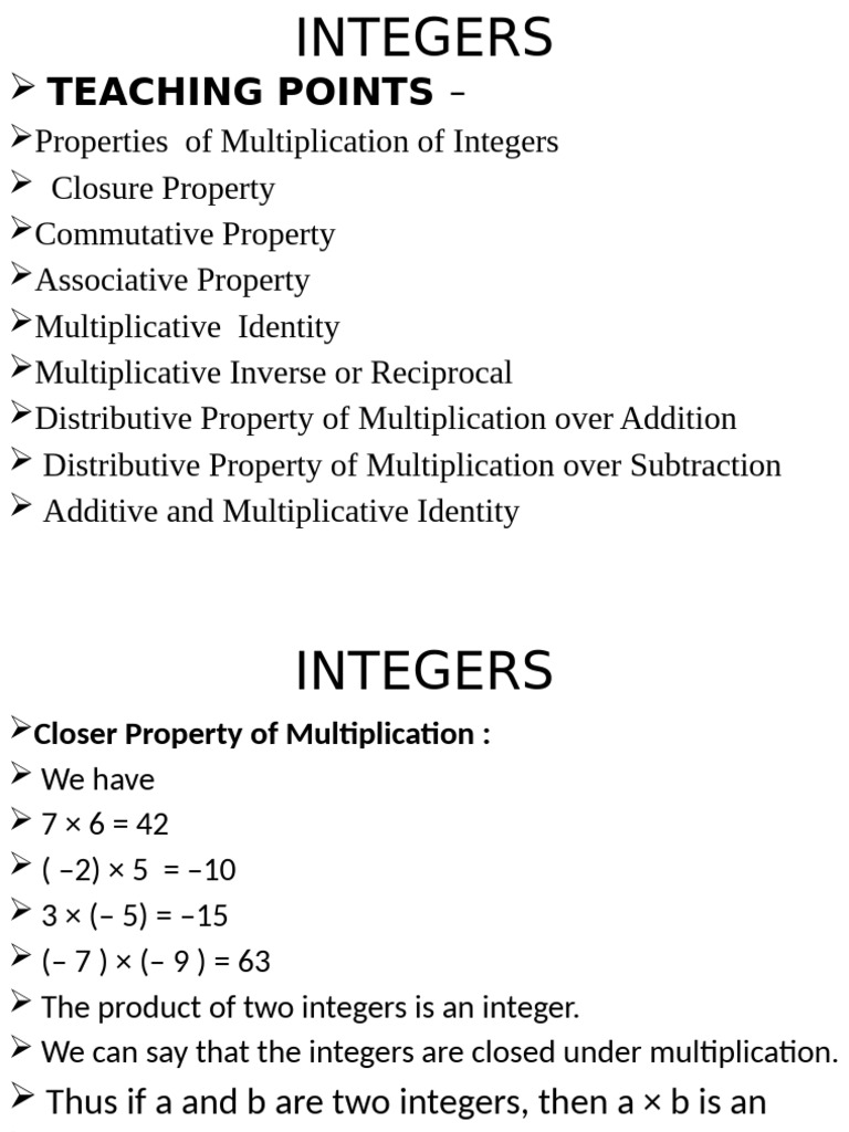 3 Properties of Multiplication | PDF | Multiplication | Algebra