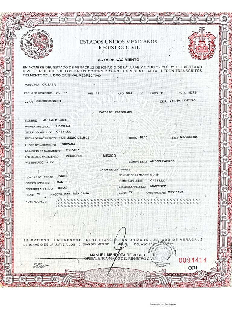 Act-Nac-Ramirez Castillo Jorge Miguel | PDF