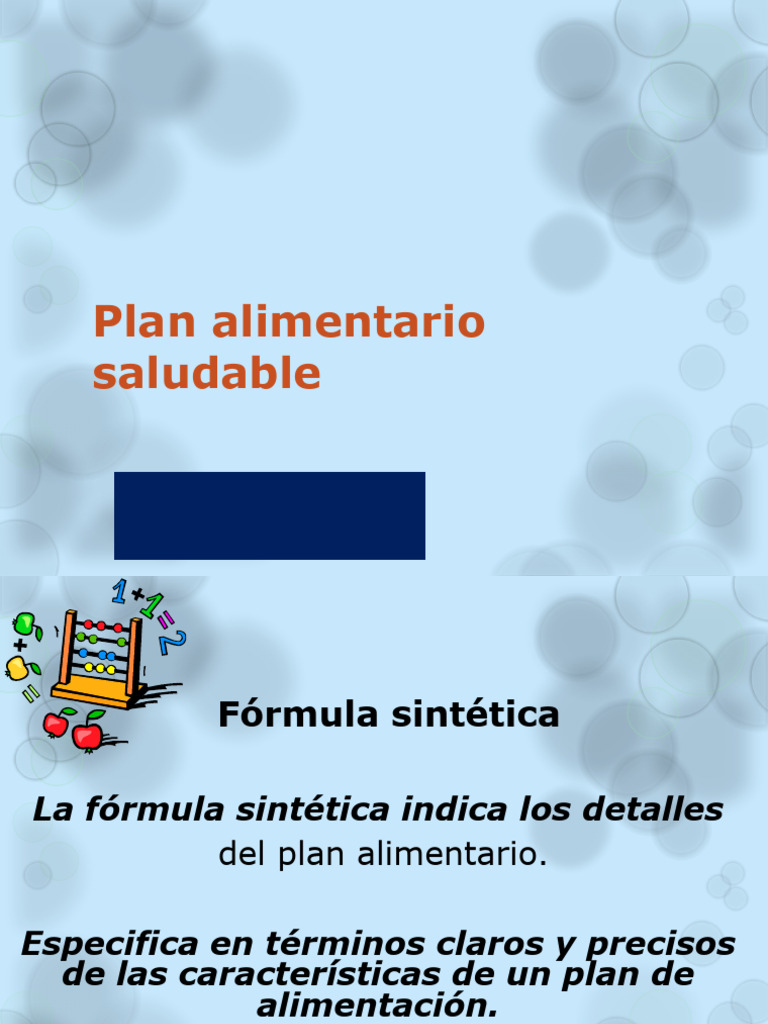 Plan Alimentario Saludable | PDF | Caloría | Alimentos