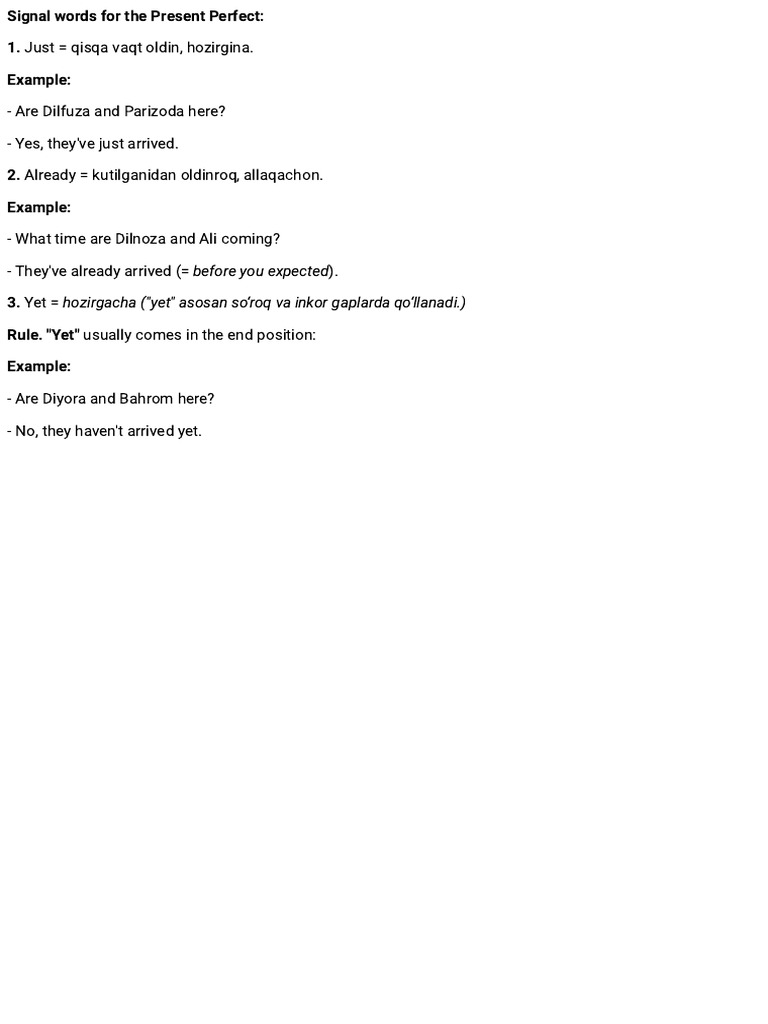 Dars 16 Present Perfect Part 2 | PDF