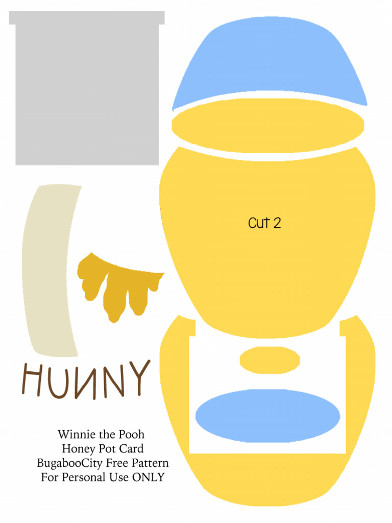 Winnie the Pooh Honey Pot Card PDF Pattern OCR | PDF