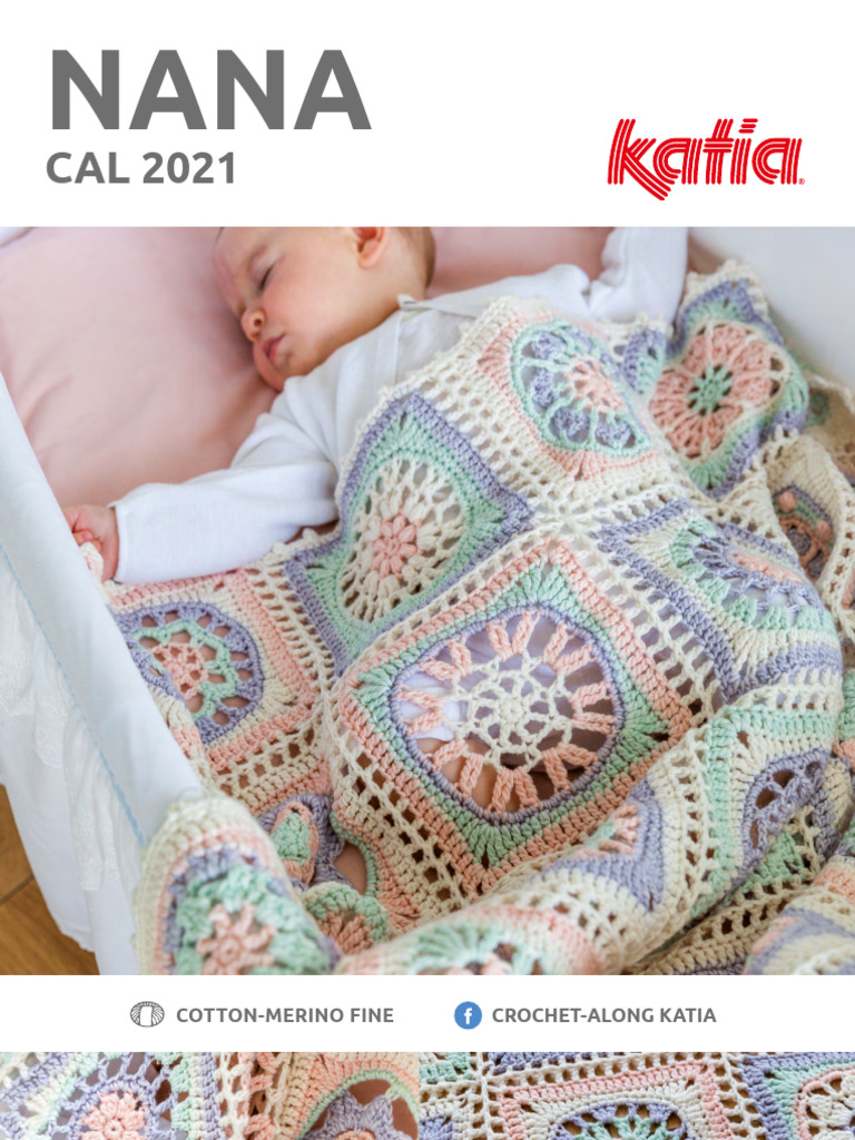 Manta de Bebé Nana: Patrón Crochet CAL | PDF | Tejer | Cuerda