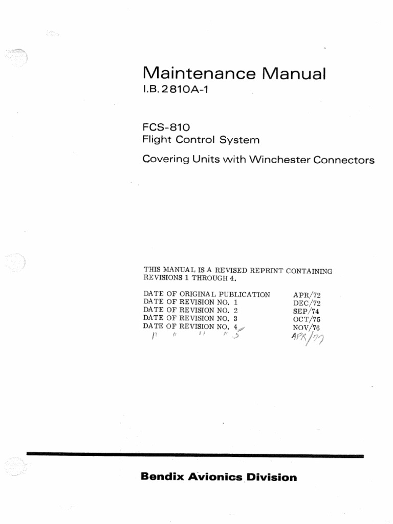FCS-810 Maintenance Manual | PDF | Electronics | Aircraft