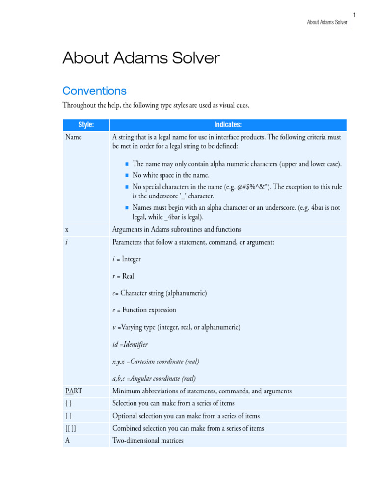 Extracted Pages From Adams - 2021.0.2 - Adams - Solver - User - Guide22 | PDF | Parameter ...