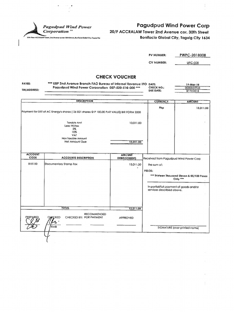 Pagudpud DST 3.19.2018 Form 2000 | PDF