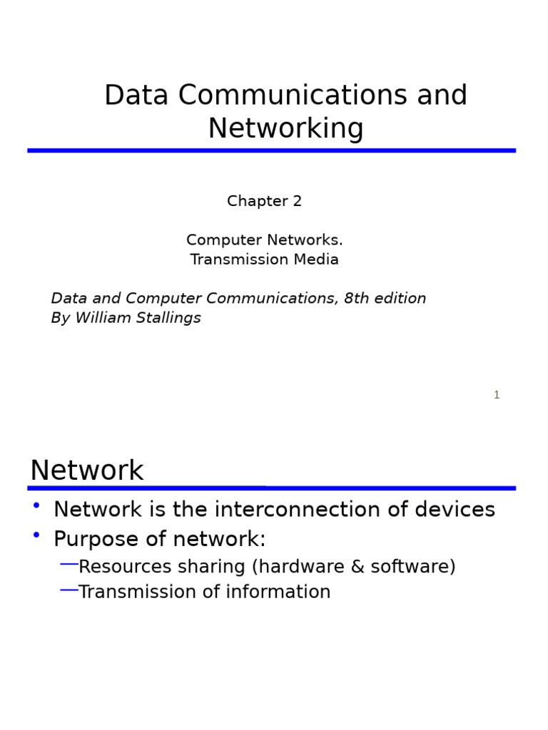 Ch02 Network and Transmission Media - 2017 | PDF | Transmission Medium | Computer Network