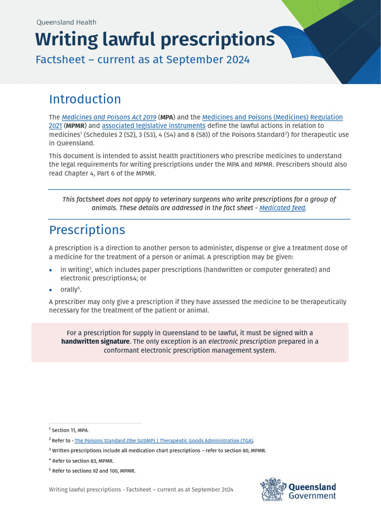 S8 Prescription Writing Guidelines | PDF | Medical Prescription | Pharmacy