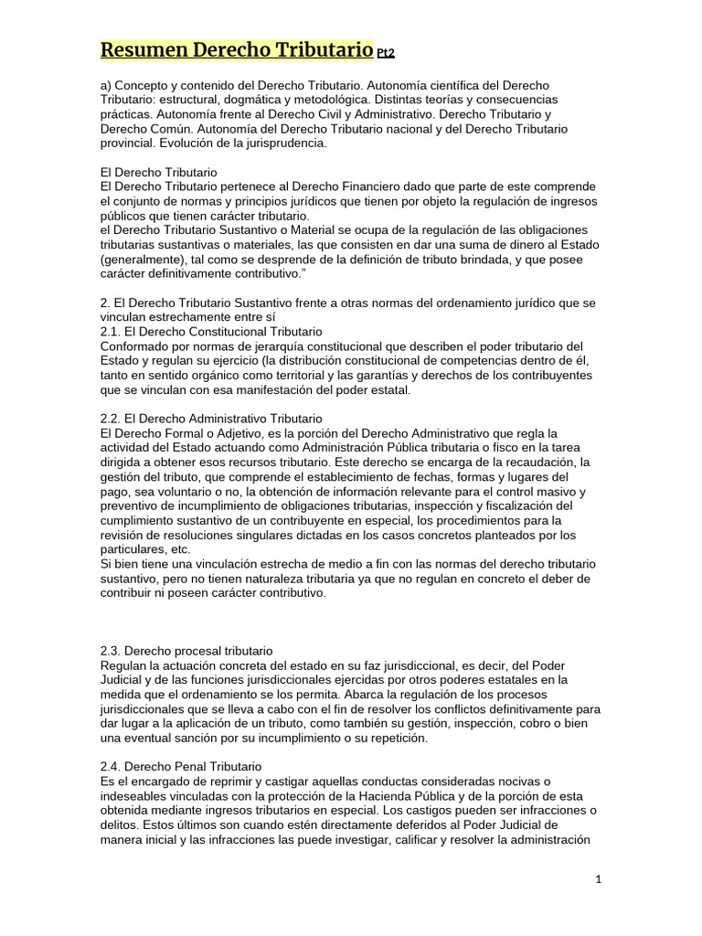 Resumen Tribu Segundo Parcial Crudo | PDF | Doble imposición | Impuestos