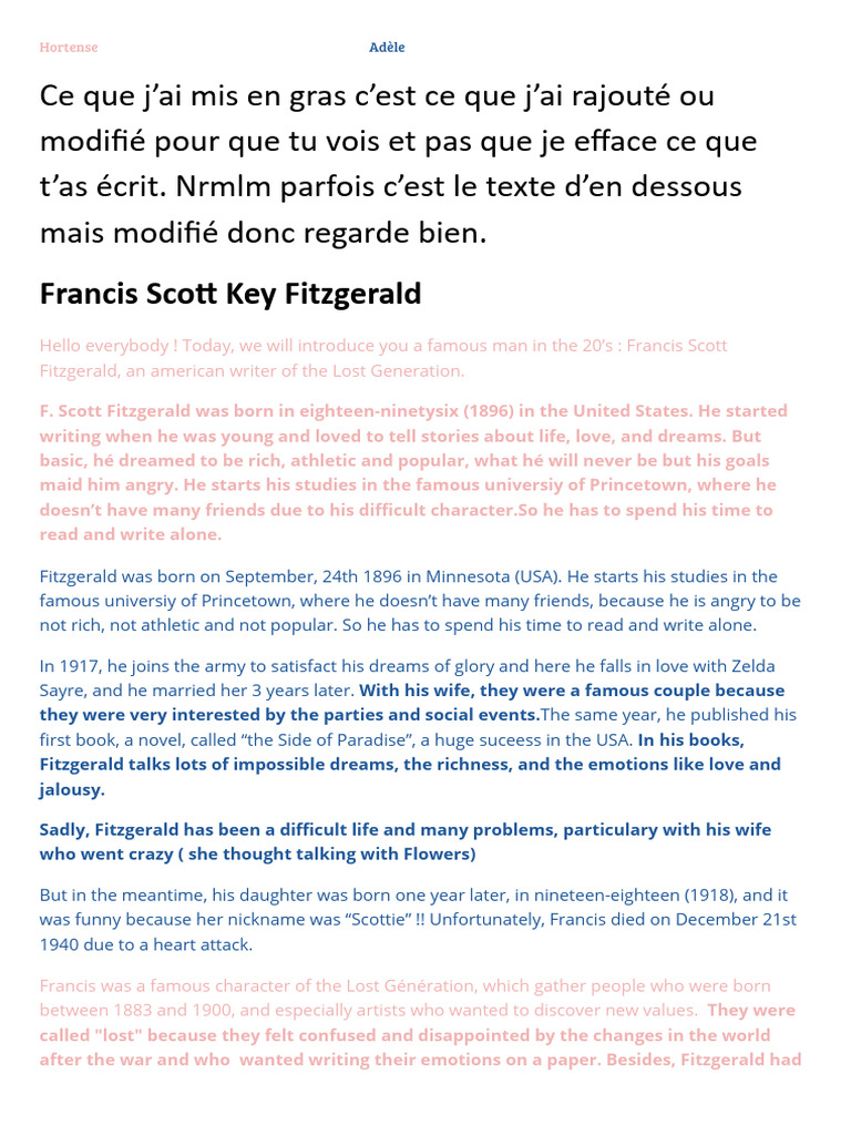 F. Scott Fitzgerald: A Lost Generation Icon | PDF | The Great Gatsby