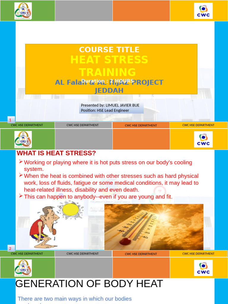 Heat Stress Training Overview | PDF | Dehydration | Heat Transfer