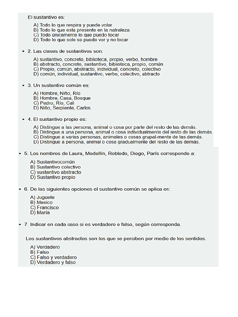 Examen Sustantivo | PDF