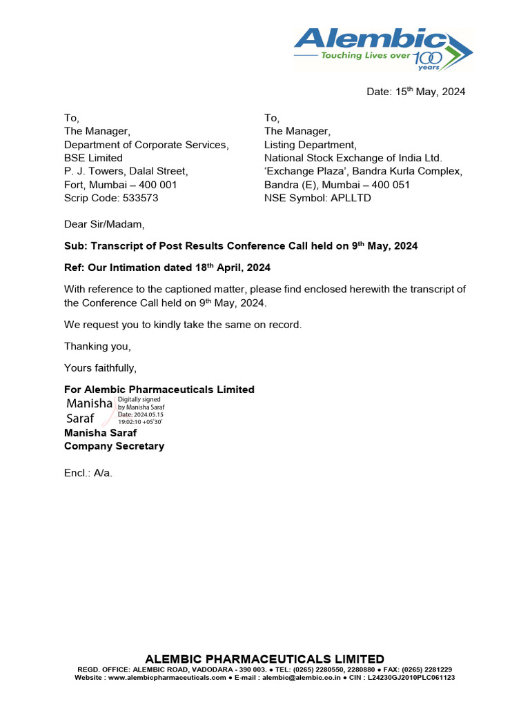 Manisha Saraf | PDF | Dividend | Generic Drug