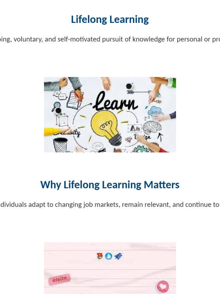Lifelong Learning Presentation | PDF