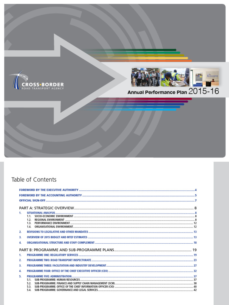 2015-CBRTA-Annual-Perf-Plan-A4-FINALweb | PDF | Transport | Fiscal Policy