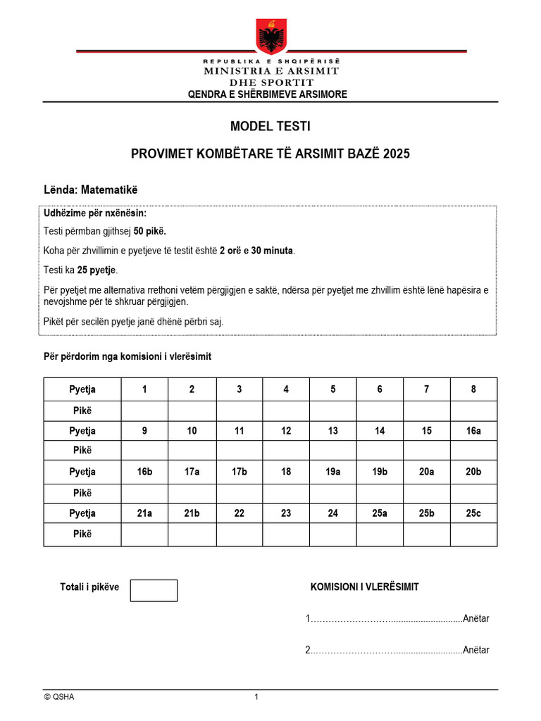 Model Testi Pkab 2025 Final | PDF